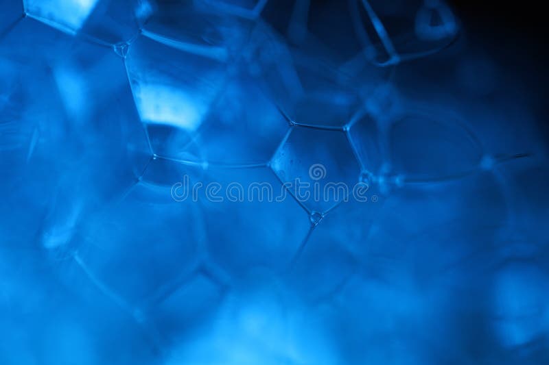 Blue Water Bubbles, Fluid Background, Dark Abstraction Stock Image ...