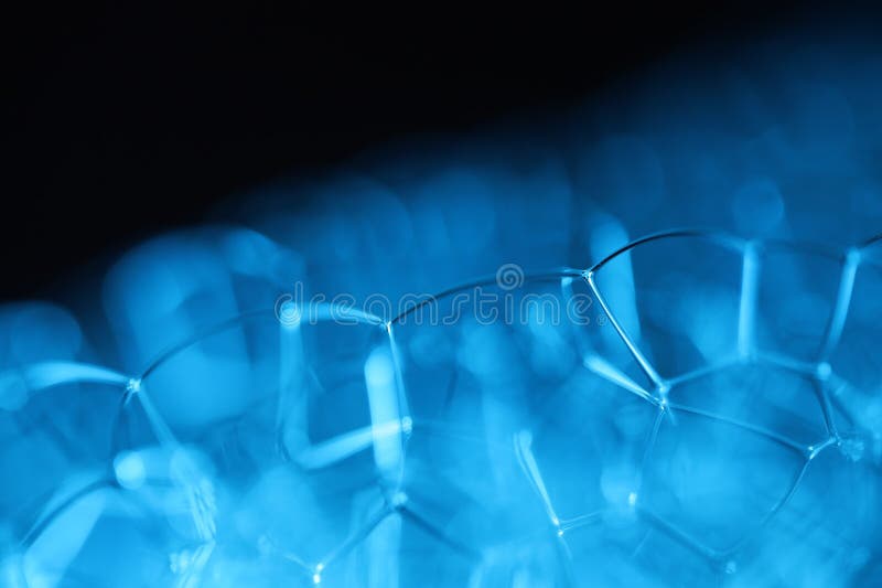 Blue Water Bubbles, Fluid Background, Dark Abstraction Stock Image ...