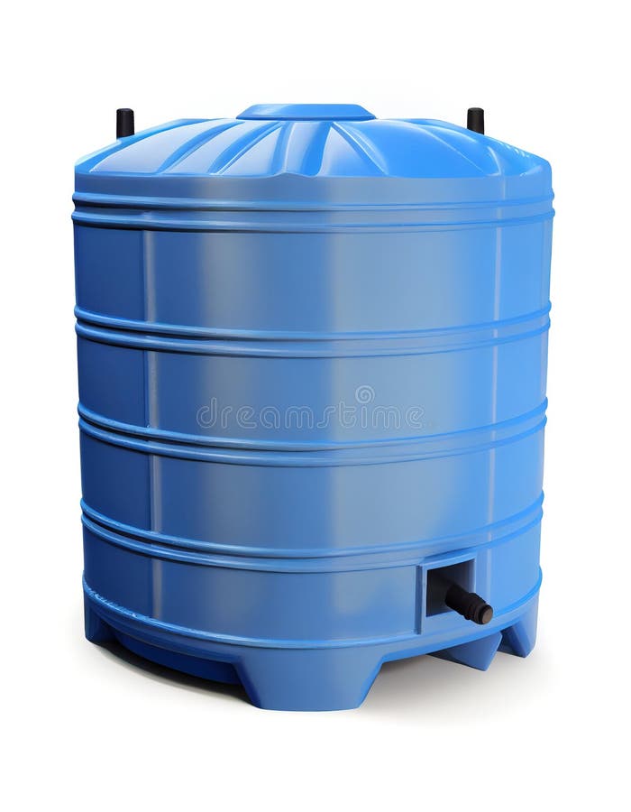 Blue Water Container with a Black Handle Stock Photo - Illustration of ...
