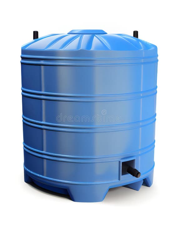 Blue Water Container with a Black Handle Stock Photo - Illustration of ...