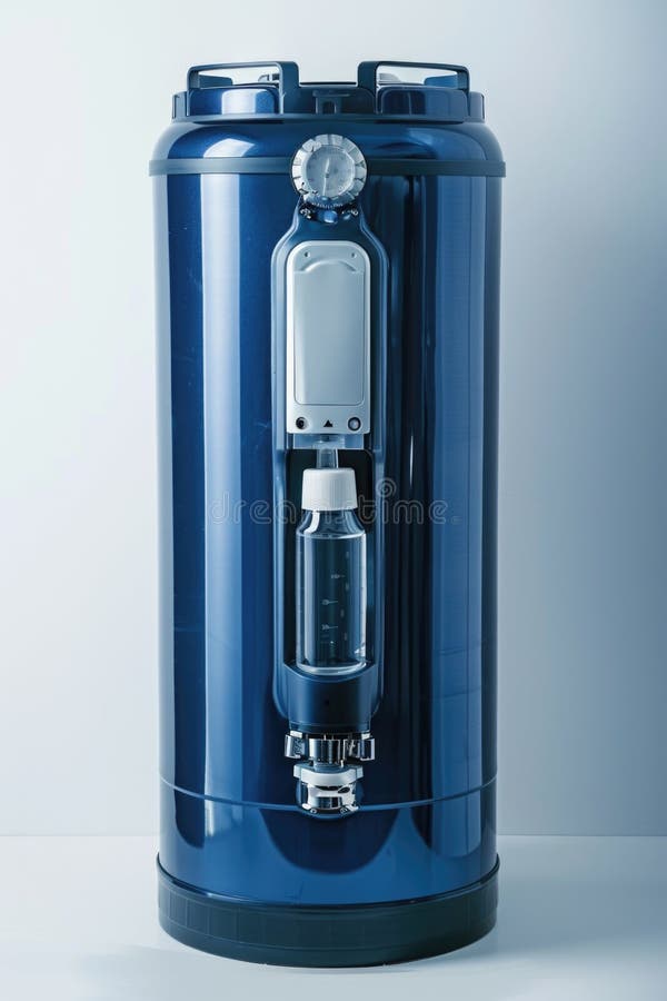 A Blue Water Dispenser Sitting on a Kitchen or Office Counter, Perfect ...