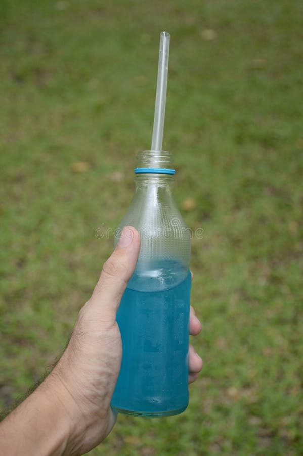 Blue water drink stock image. Image of healthy, finger - 79631435