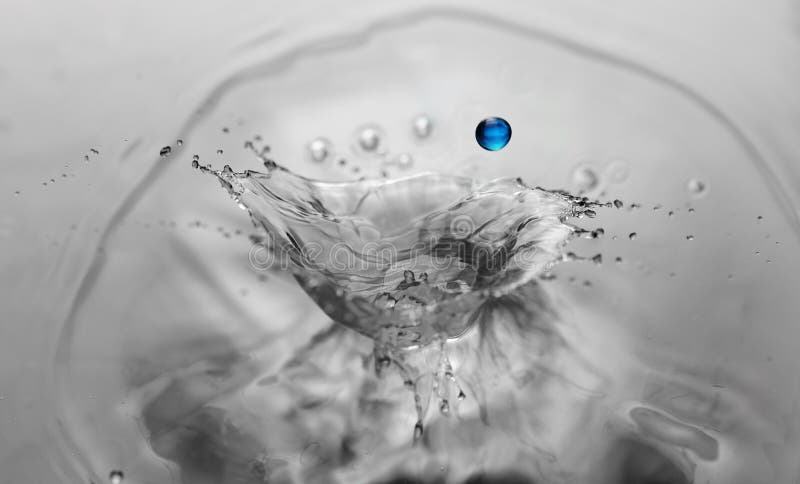 Blue Water Drop stock photo. Image of black, speed, crown - 15665332