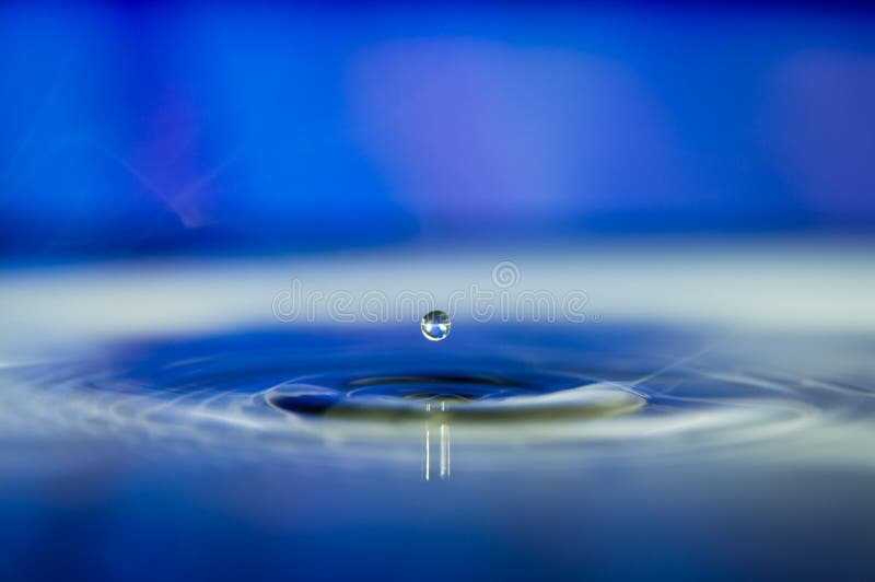 A Blue Water Drop stock image. Image of bath, duotone - 22806647