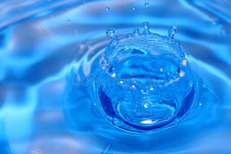 Blue water drop stock image. Image of douse, impact, reflection - 29673687