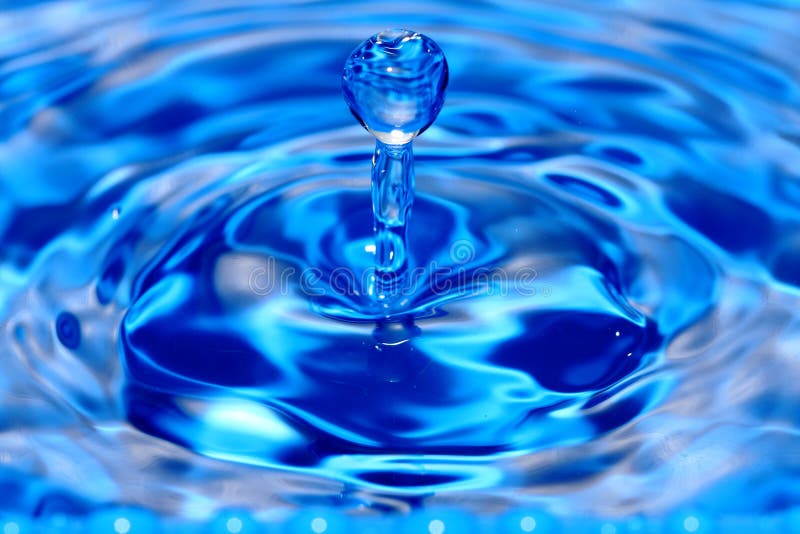 Blue water drop stock photo. Image of background, blue - 31506462