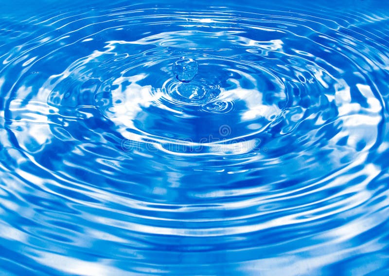 Blue water drop stock image. Image of deep, waves, reflection - 66399615