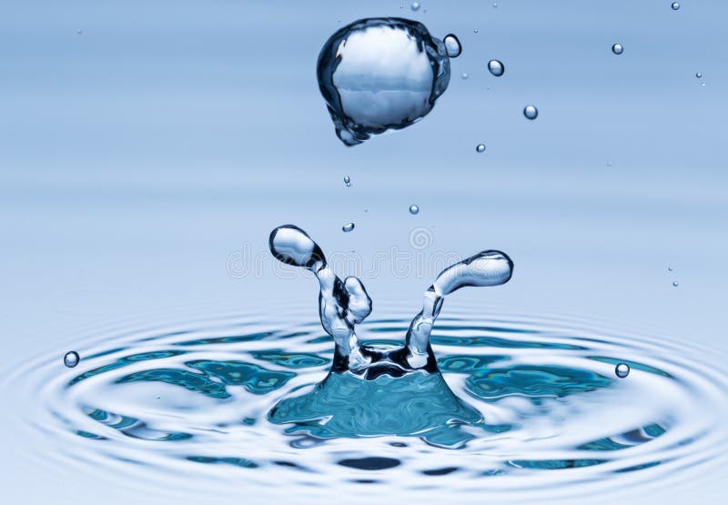 Blue water drop falling stock photo. Image of isolated - 60994574
