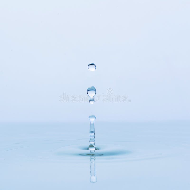 Blue Water Drop Falling Down Stock Photo - Image of nature, color: 69127832