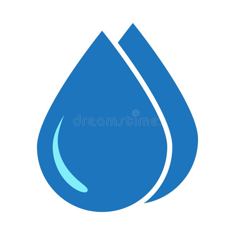 Blue water drop icon. stock vector. Illustration of drip - 381766023