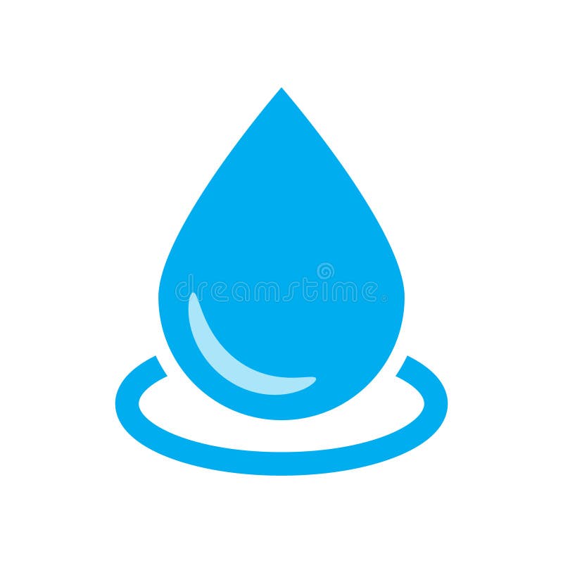 Blue Water Drop Icon. Drop Icon in Flat Style Stock Vector ...