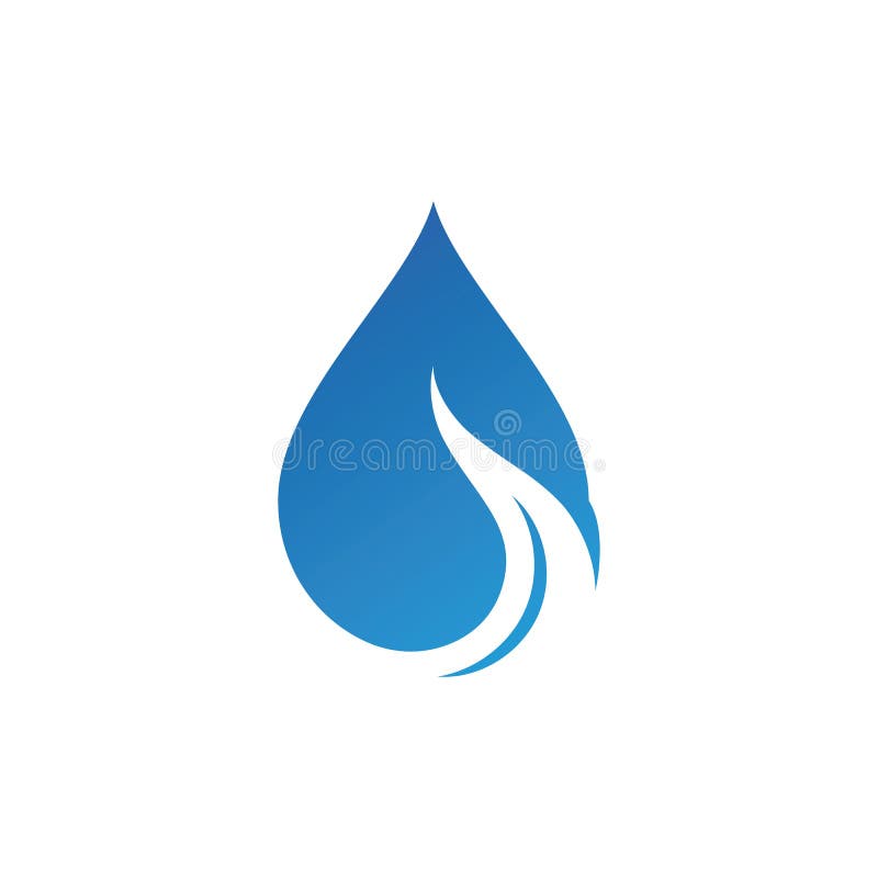 Blue Water Drop Logo Template Vector Illustration Design Stock Vector ...