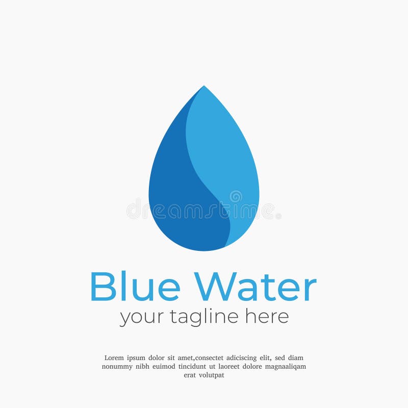 Blue Water Drop Logo Vector Icon Template Stock Vector - Illustration ...