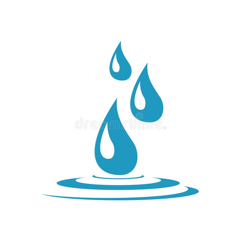 Blue Water Drop Vector Logo Icon Stock Vector - Illustration of clean ...