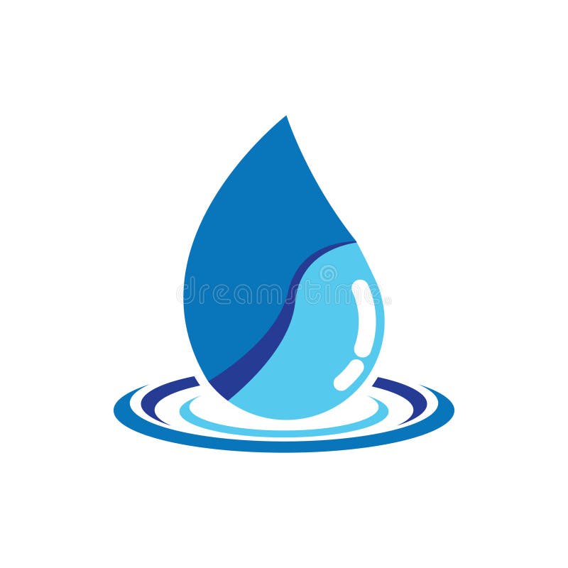 Blue Water Drop Vector Logo Icon Stock Vector - Illustration of ...