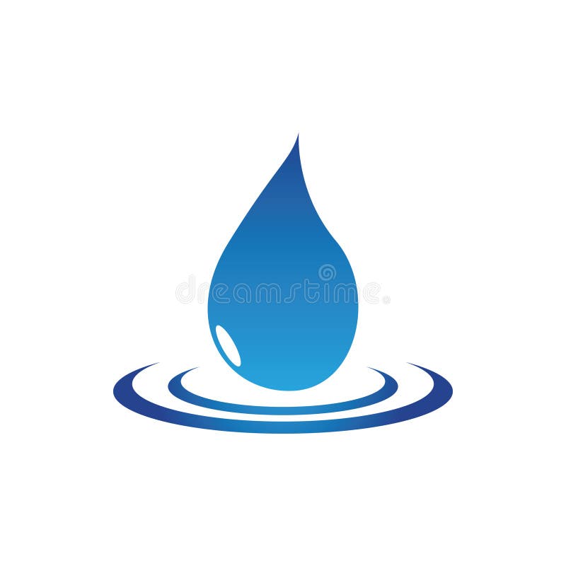 Blue Water Drop Vector Logo Icon Stock Vector - Illustration of icon ...