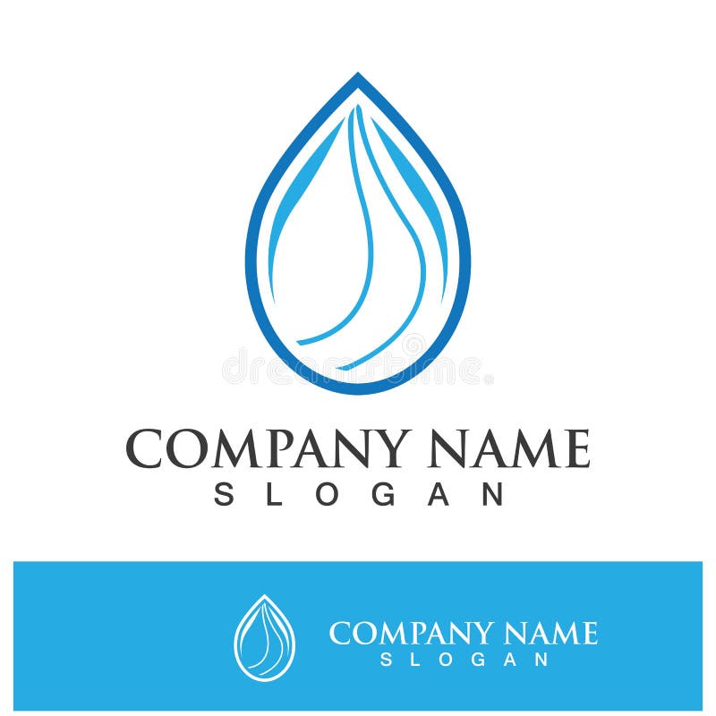 Blue Water Drop Vector Logo Icon Stock Vector - Illustration of splash ...
