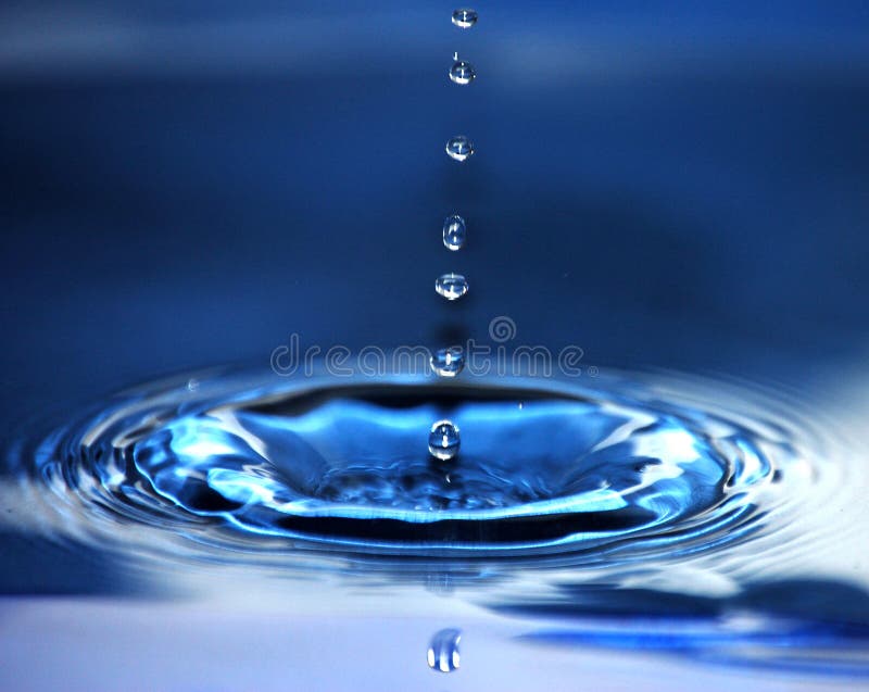 Blue Water Droplet stock image. Image of water, color - 12183215
