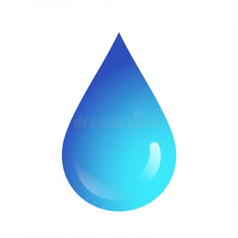 A Blue Water Droplet Icon with a Gradient Effect Transitioning from a ...