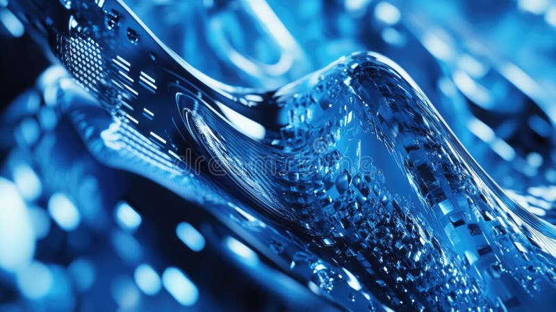Blue Water Droplets and Particles Stock Photo - Image of droplets, blue ...