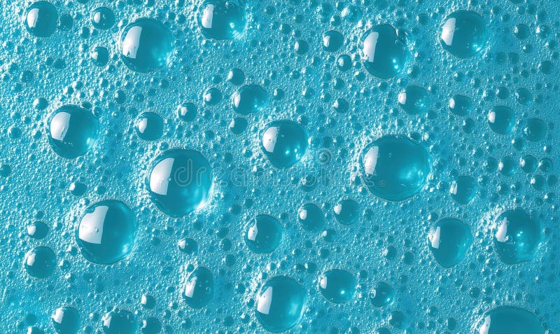 Blue Water Droplets on Surface Creating a Refreshing and Vibrant ...
