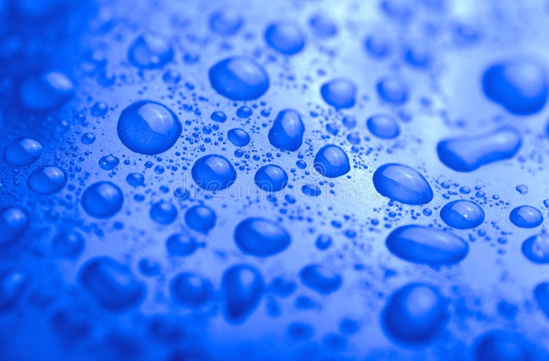 Blue water drops stock photo. Image of drop, small, moisture - 2953118