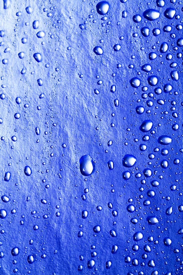 Blue water drops stock photo. Image of pattern, rain, drop - 7647026