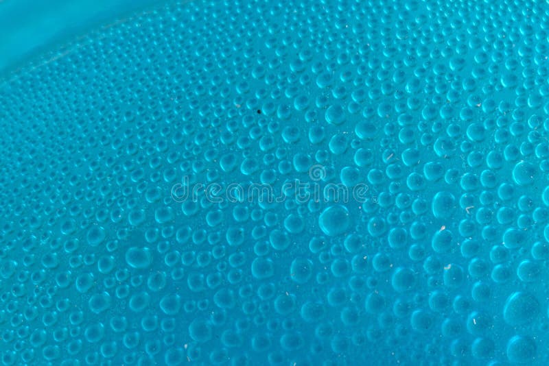 Blue Water Drops Background Stock Photo - Image of surface, reflection ...