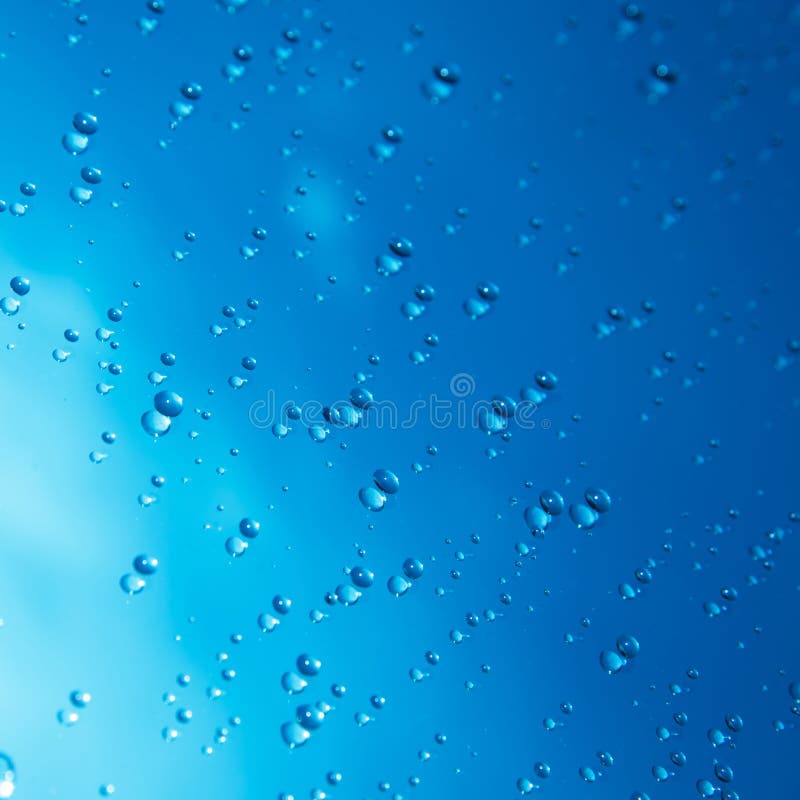 Blue Water Drops Background Stock Photo - Image of environment ...
