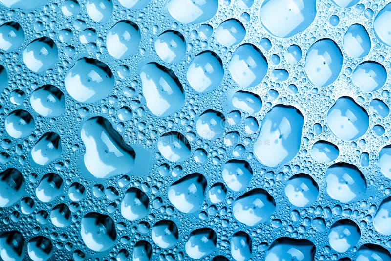 Blue Water Drops Background Stock Photo - Image of clean, blue: 45761202
