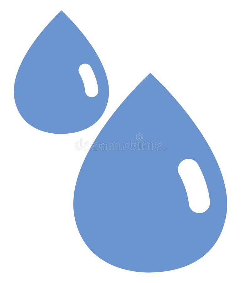Blue Water Drops, Icon Icon Stock Vector - Illustration of flowing ...