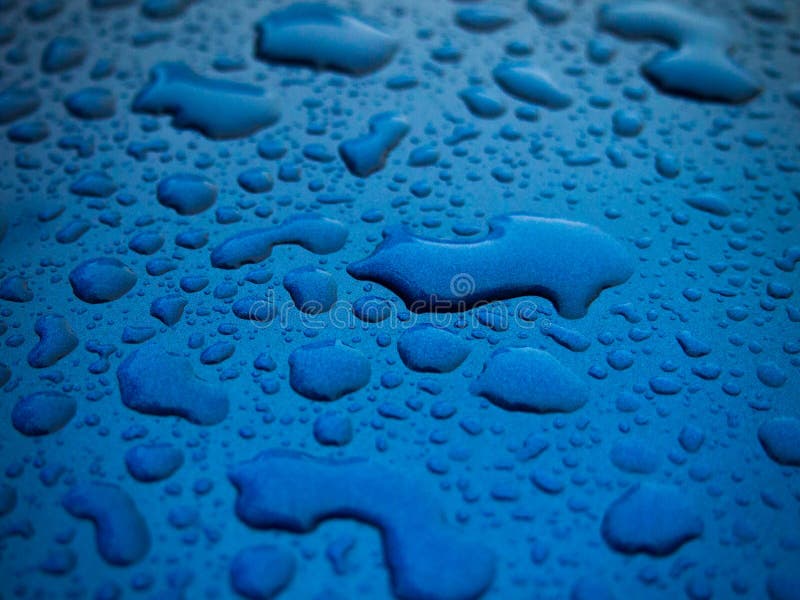 Blue Water Drops stock image. Image of nature, glass - 39789153