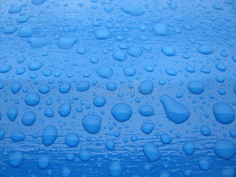Blue water drops stock photo. Image of rain, drops, color - 43758706