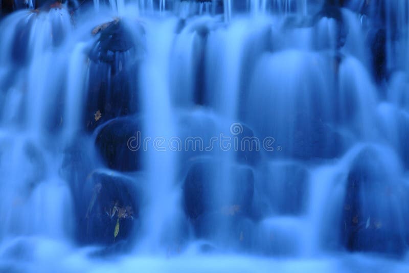 Blue water fall stock image. Image of aqua, harmony, waterfall - 6863201