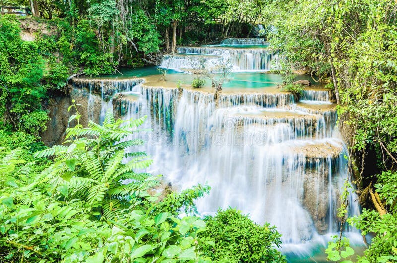 Blue water fall stock photo. Image of travel, fall, rica - 121303976
