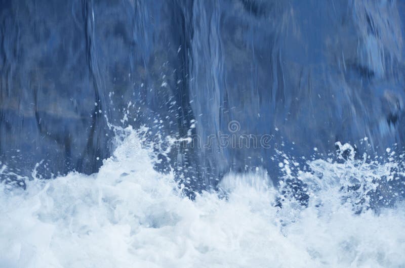 Blue water falling stock image. Image of water, texture - 32013845