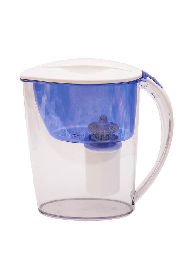 Blue Water Filtration Pitcher Stock Image - Image of handle, healthy ...