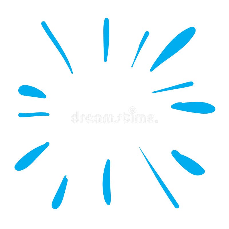 Water or Fire Burst Doodle Illustration Vector Stock Vector ...