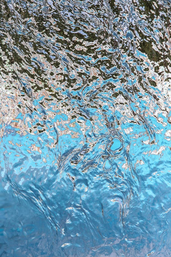 Blue Water Flow on Flat Surface Stock Photo - Image of reflect, pure ...