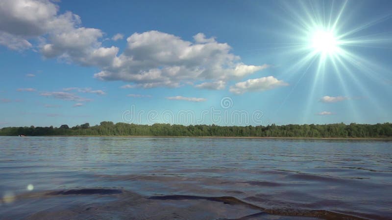 The Rays of the Sun are Reflected in the Forest Lake. the Forest Area ...