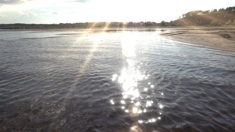 The Rays of the Sun are Reflected in the Forest Lake. the Forest Area ...