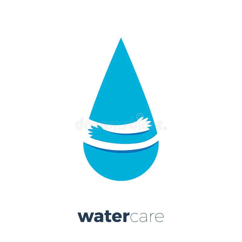 Blue Water with Hand Embrace. Isolated Vector Illustration Stock Vector ... Blue Water with Hand Embrace. Isolated Vector Illustration Stock Vector ...