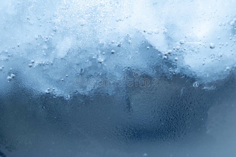 Blue Water Ice Bubble Close Up Abstract Background Stock Image - Image ...