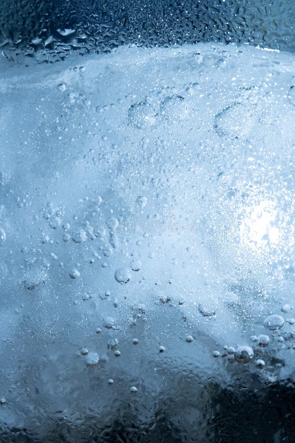 Blue Water Ice Bubble Close Up Abstract Background Stock Image - Image ...