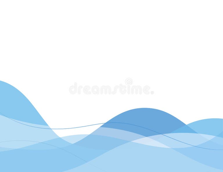 Blue Water Line Wave Concept Abstract Background Vector Stock ...