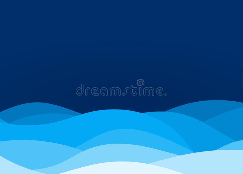 Blue Water Line Wave Vector Abstract Background Stock Illustration ...