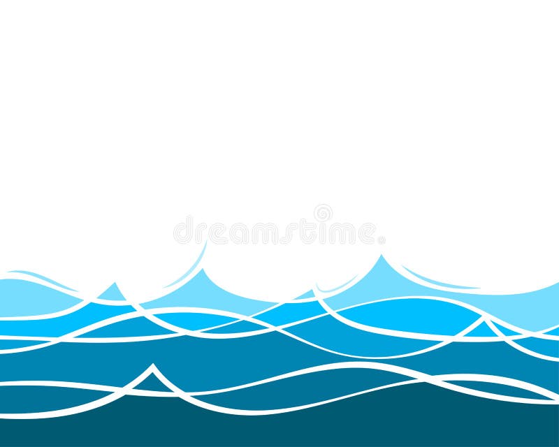 Blue Water Lines Wave Concept Abstract Vector Background Stock Vector ...