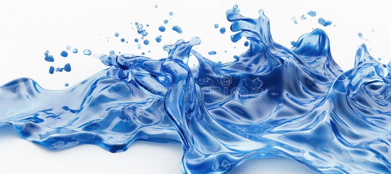 Blue Water Liquid Splash Wave Texture Background Stock Illustration ...
