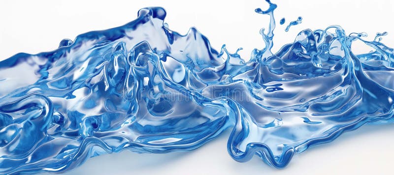Blue Water Liquid Splash Wave Texture Background Stock Illustration ...