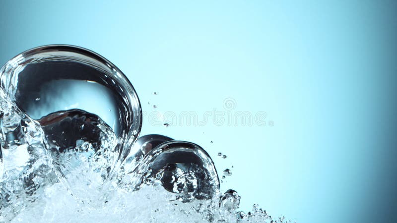 Blue Water with Oxygen Bubbles Stock Image - Image of fluid, mineral ...